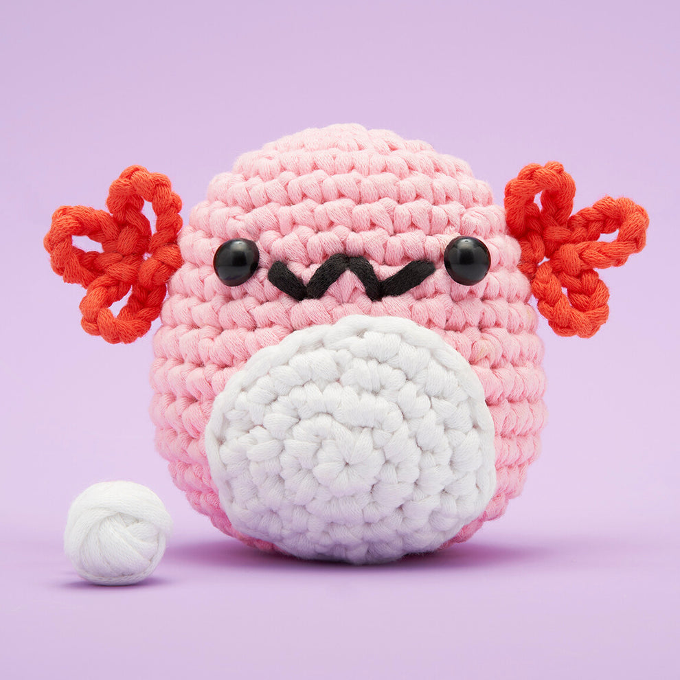 The Woobles | Strawberry the Axolotl Crochet Kit – Lift Bridge Yarns