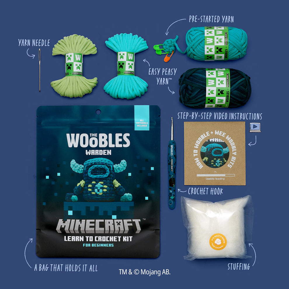 The Woobles | Minecraft Warden Crochet Kit – Lift Bridge Yarns